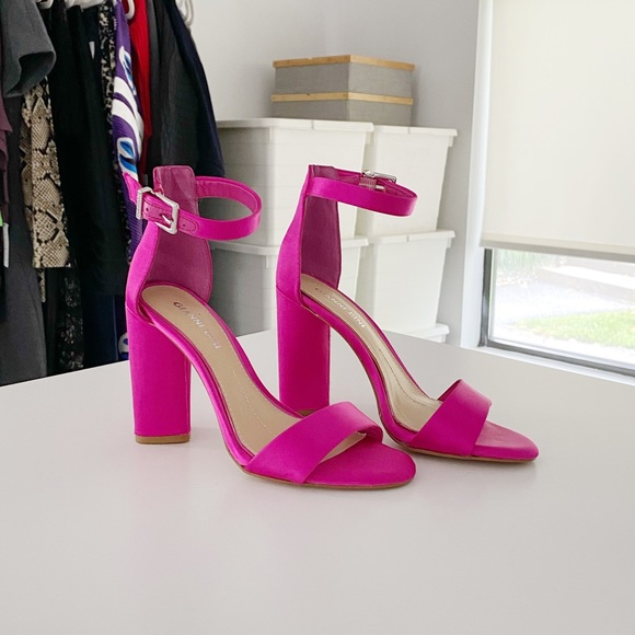 Gianni Bini | Shoes | Gianni Bini Joenah Satin Ankle Strap Heels In ...